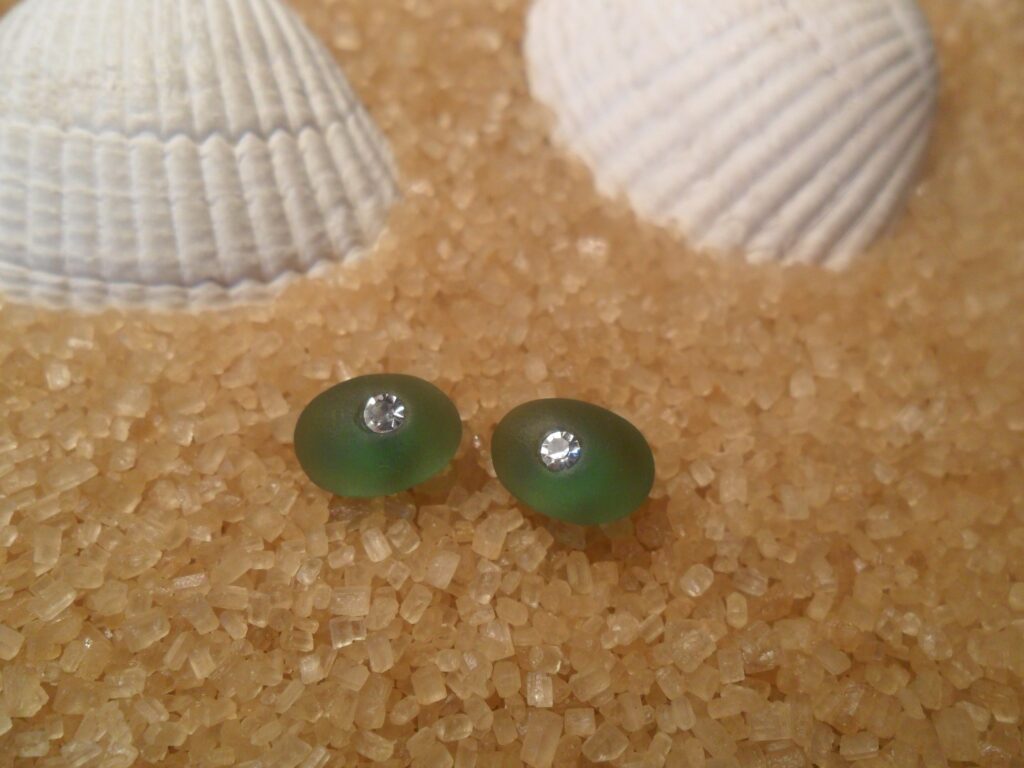 Stud Earrings - Scottish Sea Glass