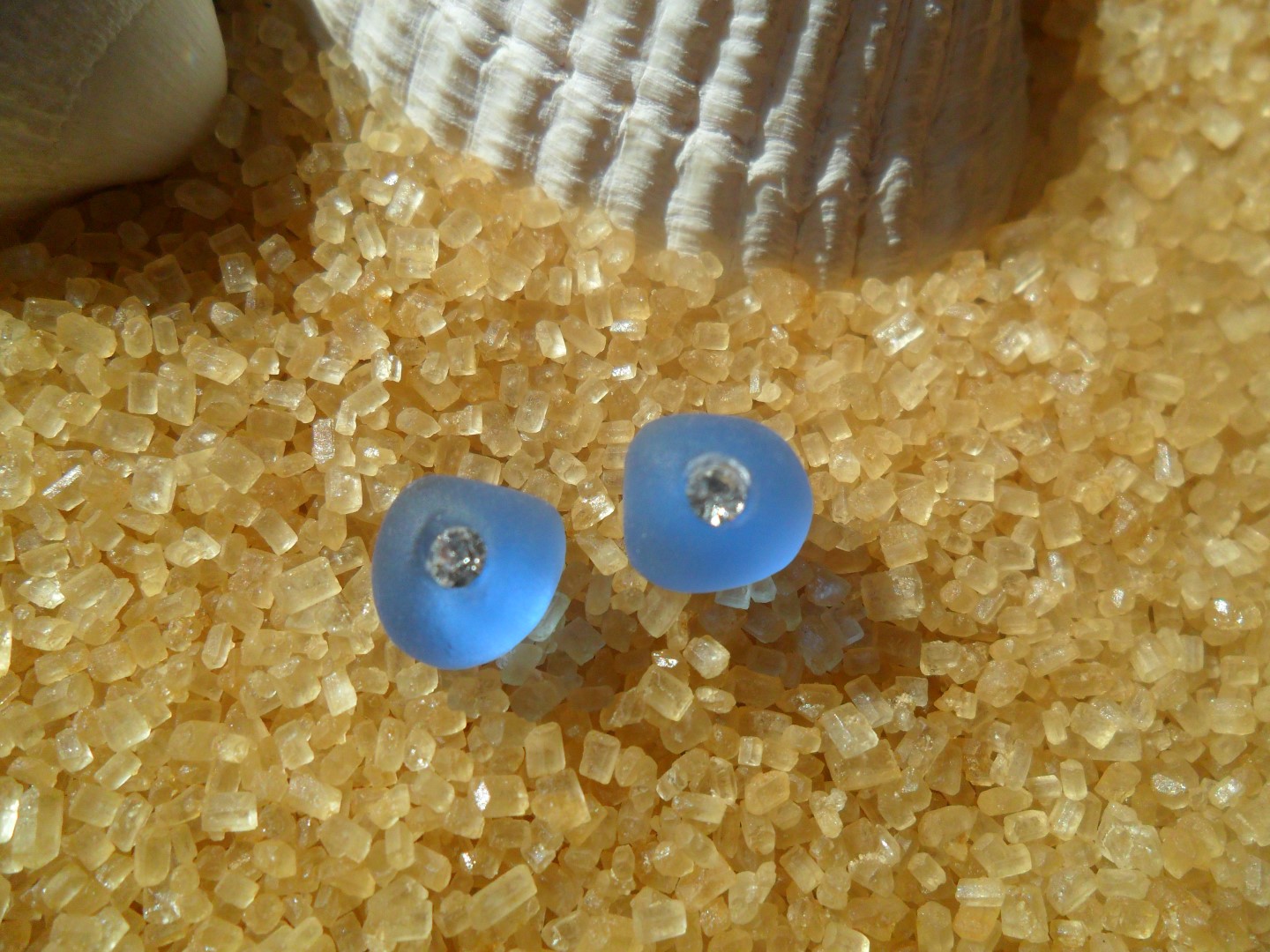 Stud Earrings - Scottish Sea Glass